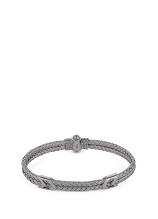 AtolyeWolf Erkek Logo Gümüş Rengi Bileklik Gri EU AtolyeWolf Erkek Logo Gümüş Rengi Bileklik Gri EU