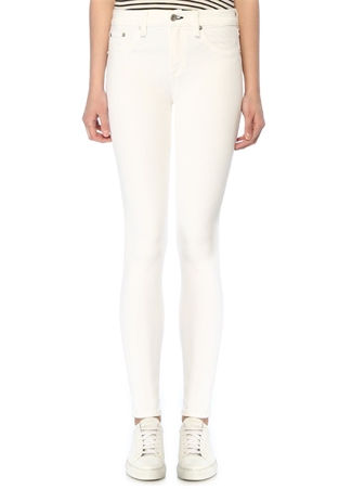 Rag&Bone Kadın Cate Beyaz Normal Bel Skinny Jean Pantolon 26 US