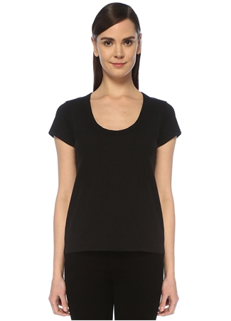 Rag&Bone Kadın Siyah U Yaka Basic T-shirt L EU
