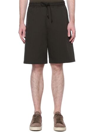 Isabel Benenato Erkek Haki Beli Kordonlu Dekoratif Dikişli Bermuda 46 IT