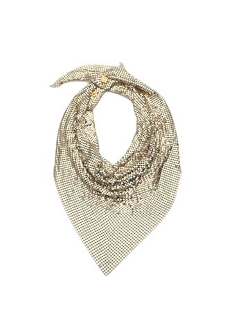 Paco Rabanne Kadın Gold Sallantılı Pul İşlemeli Kolye Altın Rengi EU