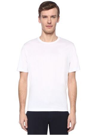Pal Zileri Erkek Beyaz Basic T-shirt XL EU