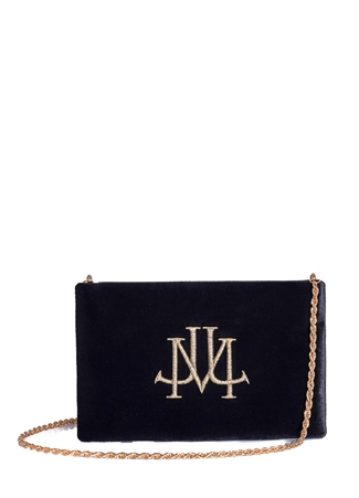 Jimba Kadın Richard Siyah El Yapımı Kadife Portföyü EU