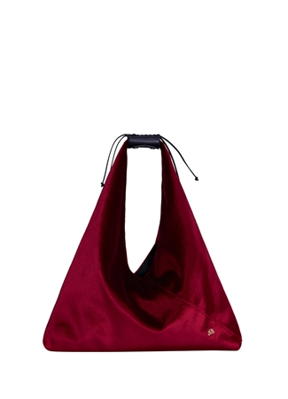 Jimba Kadın Felix Mini El Yapımı Kadife Omuz Çantası Bordo EU Jimba Kadın Felix Mini El Yapımı Kadife Omuz Çantası Bordo EU