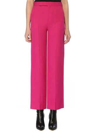 Maje Kadın Posia Şeftali Yüksek Bel Bol Paça Pantolon Pembe 36 FR