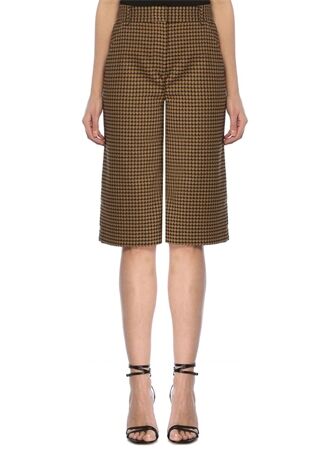 Veronica Beard Kadın Amaris Kamel Kazayağı Desenli Bermuda Turuncu 4 US