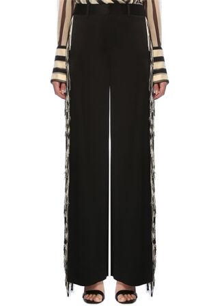 Monse Kadın Siyah Yüksek Bel Püskül Detaylı Pantolon 0 US