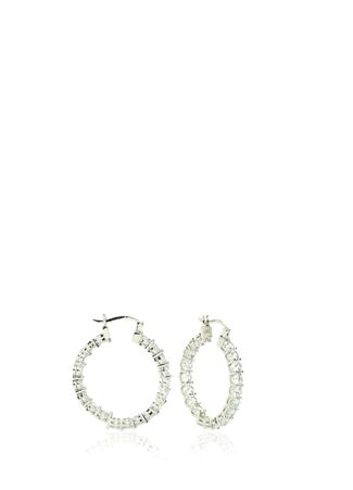 Beymen Collection Kadın Taşlı Halka Küpe Gri Eu