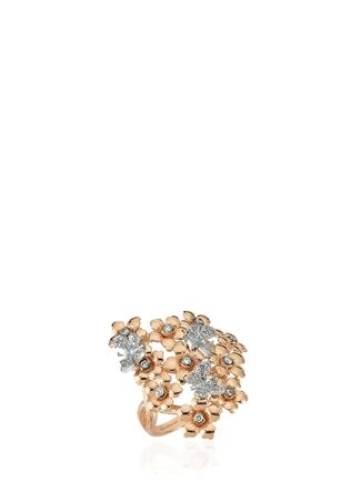 Aida Bergsen Kadın Forget Me Not Pırlantalı XL Altın Rengi Yüzük EU Aida Bergsen Kadın Forget Me Not Pırlantalı XL Altın Rengi Yüzük EU