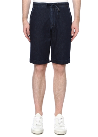 Scissor Scriptor Erkek Lacivert Beli Kordonlu Denim Bermuda 40 US