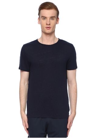 Derek Rose Erkek Lacivert Keten T-shirt S EU