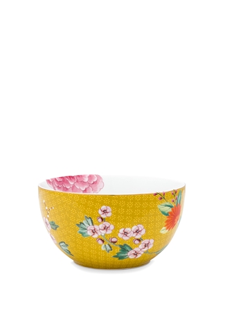 Pip Studio Blushing Birds Sarı Çiçek Desenli Porselen Kase Pip Studio Blushing Birds Sarı Çiçek Desenli Porselen Kase
