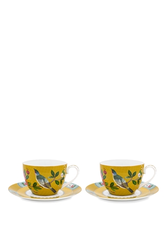 Pip Studio Blushing Birds Sarı Desenli Porselen Fincan Seti Pip Studio Blushing Birds Sarı Desenli Porselen Fincan Seti
