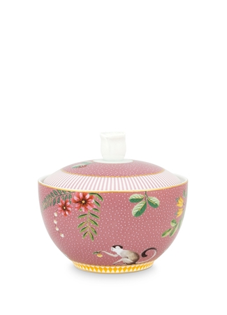 Pip Studio La Majorelle Pembe Desenli Porselen Şekerlik Pip Studio La Majorelle Pembe Desenli Porselen Şekerlik