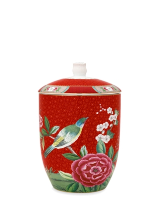 Pip Studio Blushing Birds Kırmızı Desenli Porselen Obje Pip Studio Blushing Birds Kırmızı Desenli Porselen Obje