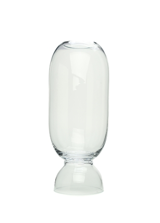 Abhika Ayak Detaylı Cam Vazo Bej