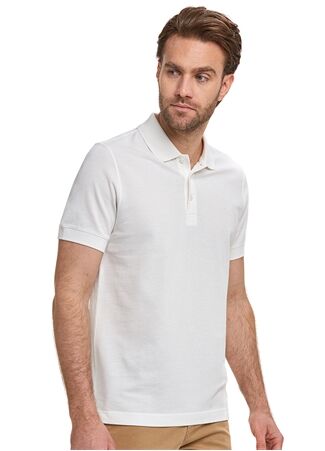 Hemington Erkek Beyaz Polo Yaka T-shirt L Eu