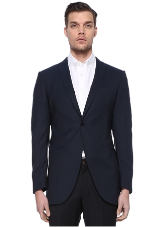 Palzileri Lab Erkek Drop 8 Lacivert Kelebek Yaka Yün Ceket 46 IT