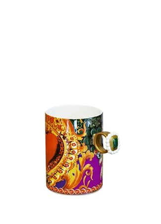 Baci Milano Gio Kalp Baskılı Karışık Desenli Porselen Kupa Mor