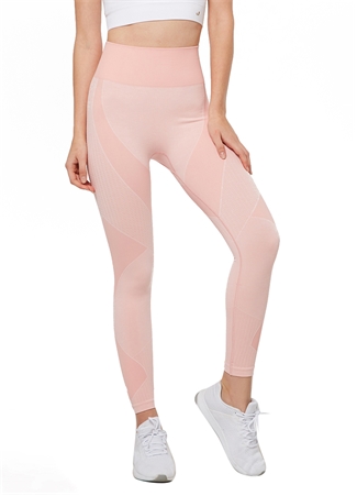 Jerf Kadın Bonita Pembe Yüksek Bel Jakarlı Tayt XS EU