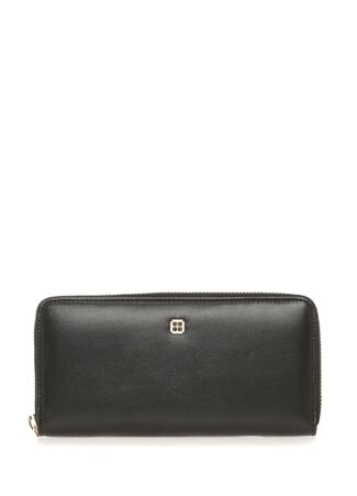 Beymen Kadın Siyah Logolu Deri Cüzdan EU