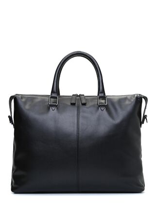 Beymen Hediye Erkek Siyah Logolu Deri Laptop Çantası EU