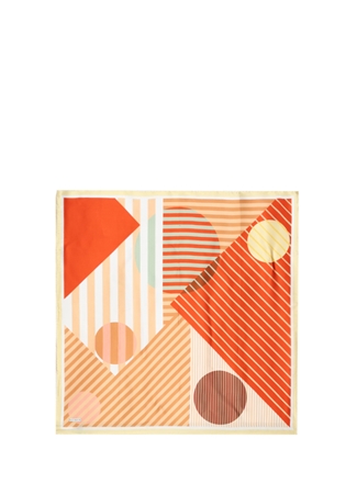 Beymen Kadın Altın Rengi Geometrik Desenli 90x90cm Saten İpek Eşarp Pembe EU Beymen Kadın Altın Rengi Geometrik Desenli 90x90cm Saten İpek Eşarp Pembe EU