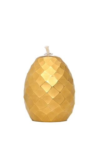 RB Living Gold Kozalak Formlu Cam Mumluk Altın Rengi