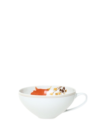 Vista Alegre Atlantis Beyaz Çiçek Baskılı Porselen Çay Fincanı Çok Renkli