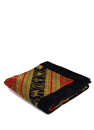 Versace Kırmızı Gold Barok Baskılı Havlu