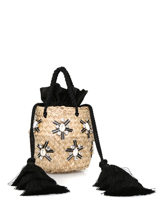 Le Nine Kadın Small Carol Siyah Deniz Kabuğu Detaylı Çanta EU