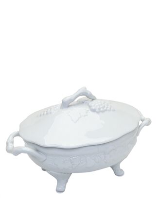 Philippe Deshoulieres Beyaz Ayaklı Desenli Porselen Çorba Ten Rengiceresi Çok Renkli Philippe Deshoulieres Beyaz Ayaklı Desenli Porselen Çorba Ten Rengiceresi Çok Renkli