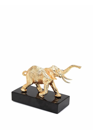 Accract Gold Fil Formlu Mermer Dekoratif Obje Altın Rengi