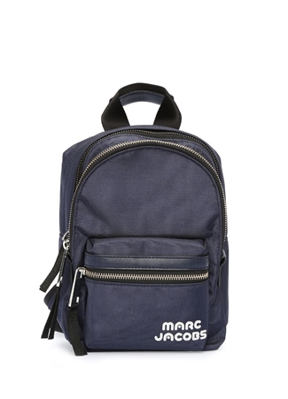 Marc Jacobs (The) Kadın Siyah Logolu Sırt Çantası Lacivert EU Marc Jacobs (The) Kadın Siyah Logolu Sırt Çantası Lacivert EU