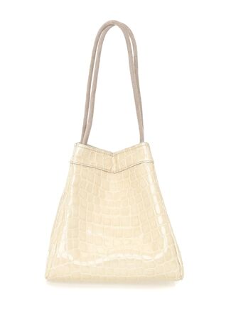 Rejina Pyo Kadın Rita Krem Krokodil Dokulu Deri El Çantası Bej EU Rejina Pyo Kadın Rita Krem Krokodil Dokulu Deri El Çantası Bej EU