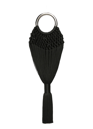 Cult Gaia Kadın Angelou Mini Siyah Püsküllü El Çantası EU