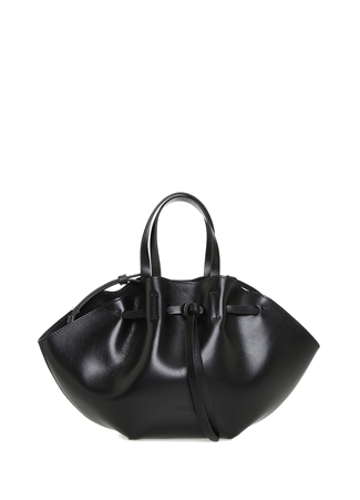 Nanushka Kadın Lynne Siyah Ağzı Büzgülü El Çantası EU