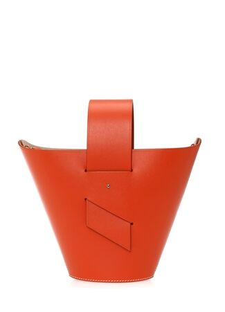 Carolina Santa Domingo Kadın Amphora Turuncu Deri Omuz Çantası EU