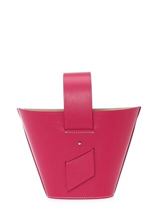 Carolina Santa Domingo Kadın Amphora Mini Şeftali Deri Omuz Çantası Pembe EU