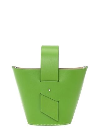 Carolina Santa Domingo Kadın Amphora Mini Yeşil Deri Omuz Çantası EU
