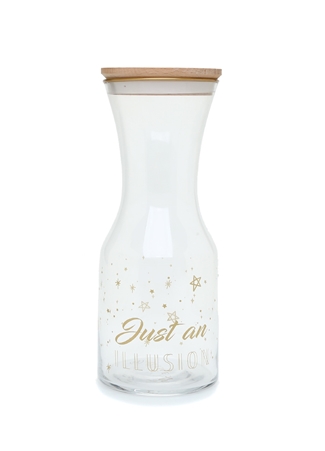 Beymen Hediye Gold Yazı Baskılı Yıldızlı Cam Sürahi Altın Rengi