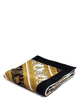 Versace Beyaz Gold Barok Baskılı Havlu Çok Renkli Versace Beyaz Gold Barok Baskılı Havlu Çok Renkli