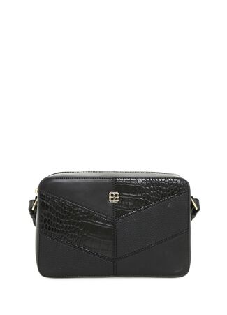 Beymen Kadın Siyah Logolu Dokulu Omuz Çantası EU