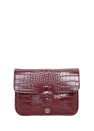 Beymen Kadın Bordo Krokodil Dokulu Omuz Çantası EU
