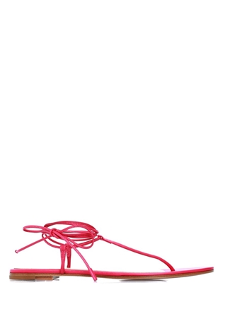 Gianvito Rossi Kadın Gwyneth Şeftali Deri Sandalet Pembe 40 EU Gianvito Rossi Kadın Gwyneth Şeftali Deri Sandalet Pembe 40 EU