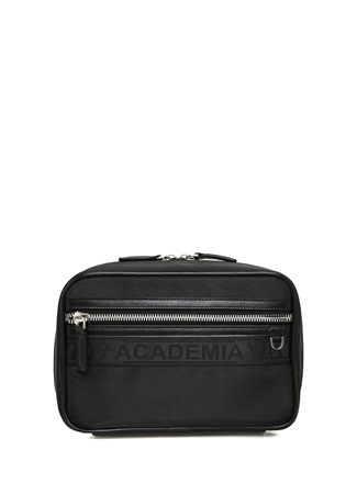 Academia Erkek Siyah Logo Şeritli Tıraş Çantası EU