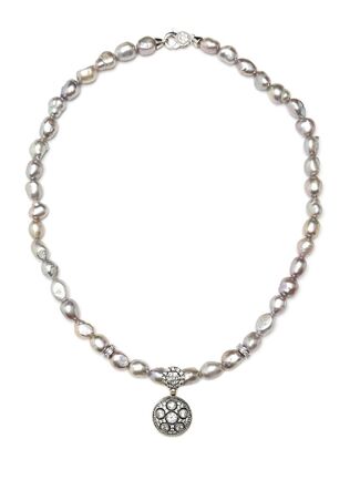 Freyia Jewellery Kadın Gri İncili Gümüş Rengi Kolye EU