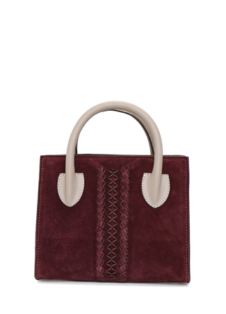 Rossea Kadın Mini Kırmızı Nakış Detaylı Deri Omuz Çantası EU