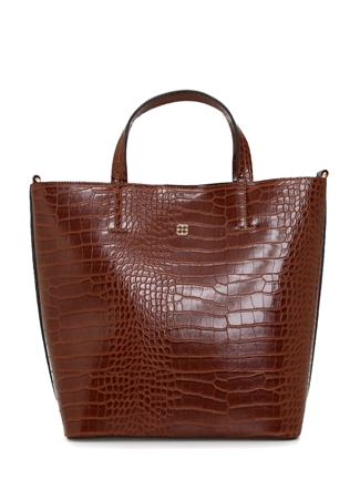 Beymen Kadın Taba Krokodil Dokulu Omuz Çantası Turuncu EU