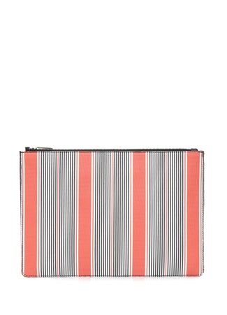 Beymen Kadın Turuncu Siyah Çizgi Baskılı El Portföyü EU